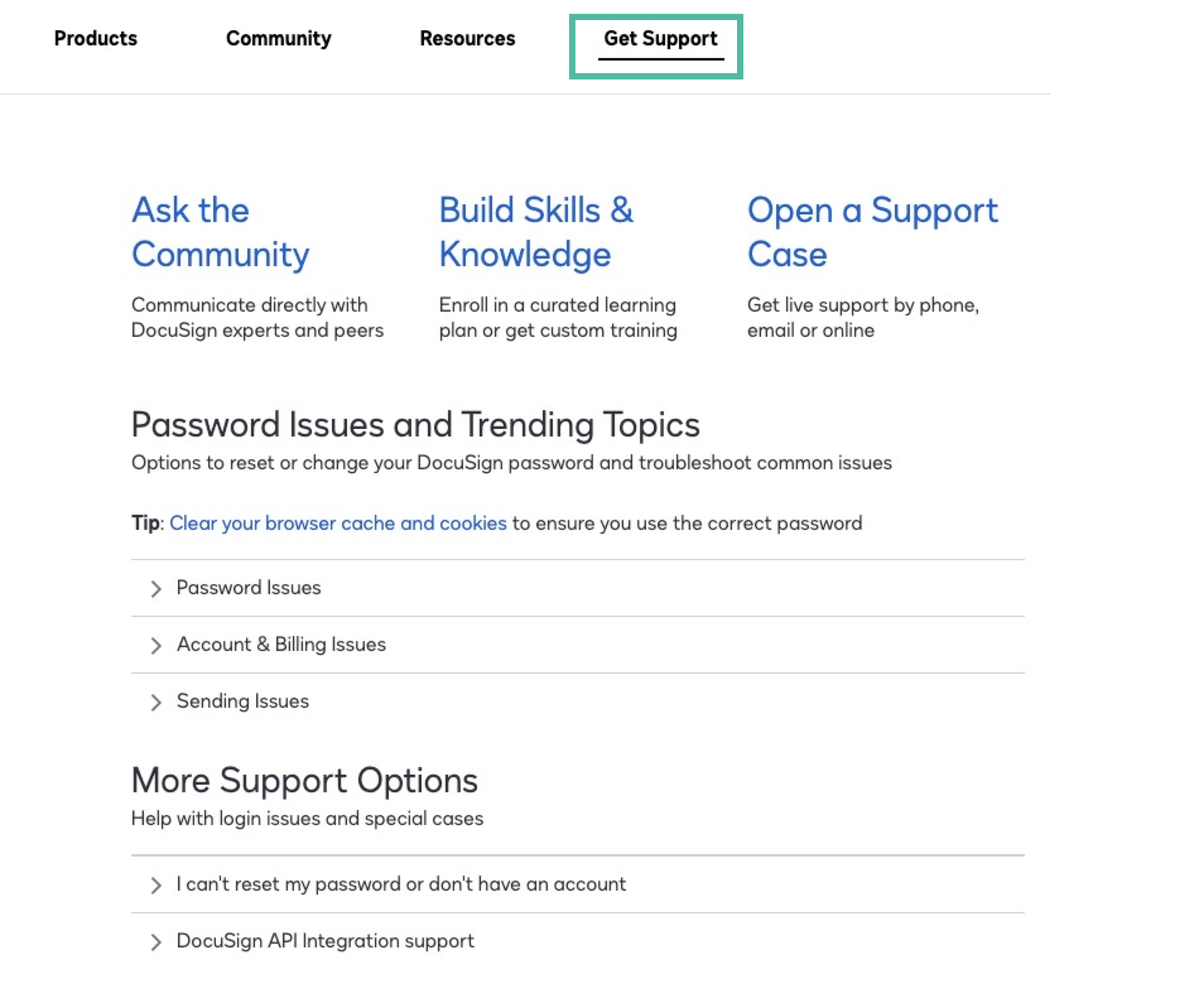 How to use the Docusign Support Center
