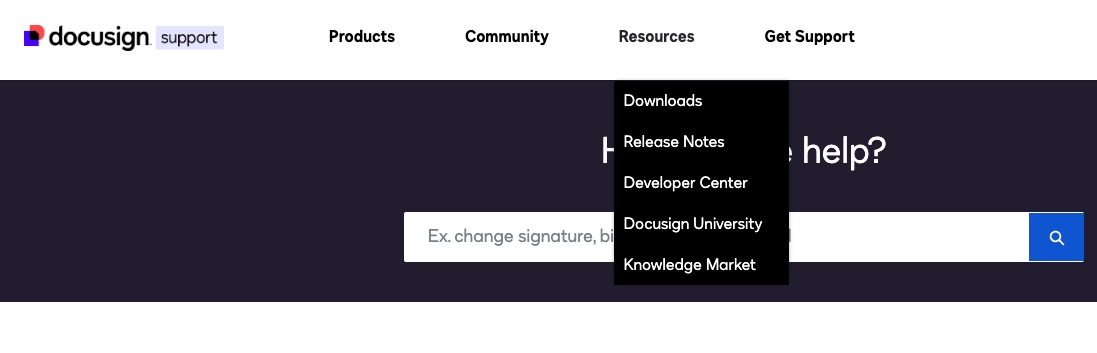 How to use the Docusign Support Center