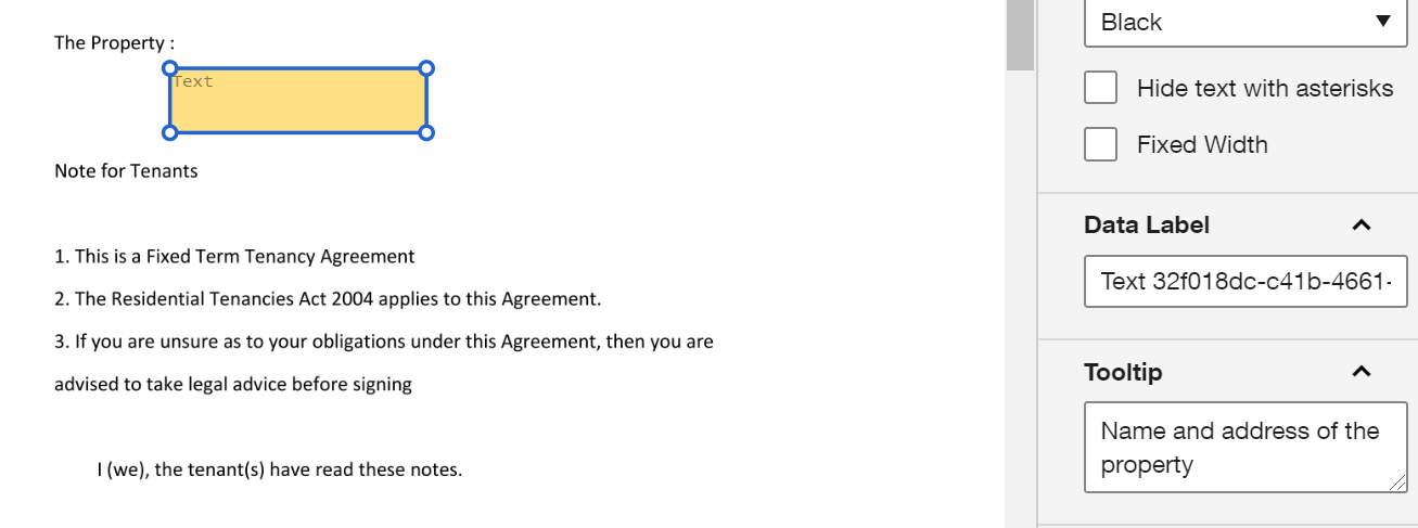 Why does this Text box pop up over my Data Field during Signing?
