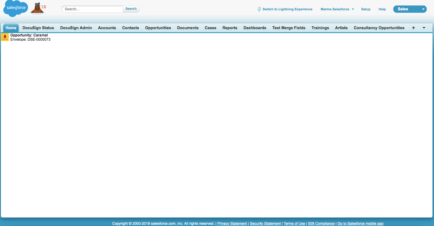 **Legacy** DocuSign eSignature for Salesforce: Blank page appears after clicking Next and ...