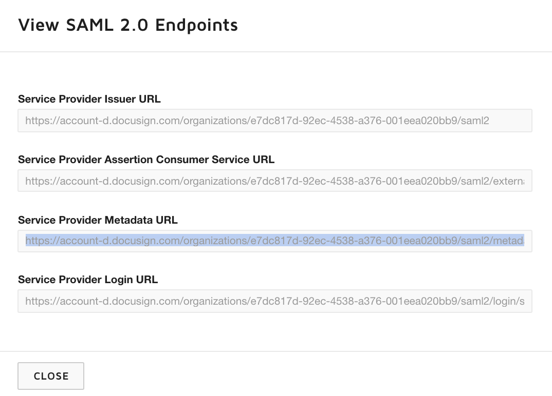 Set up Docusign SSO with ADFS