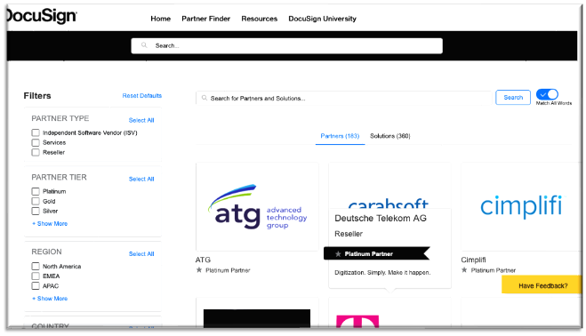 Partner Finder: New Features