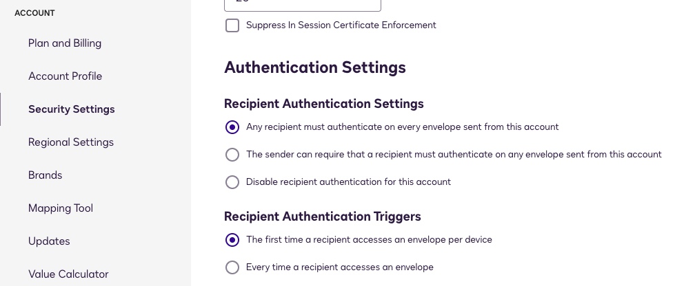 Do Docusign envelope notification emails expire?