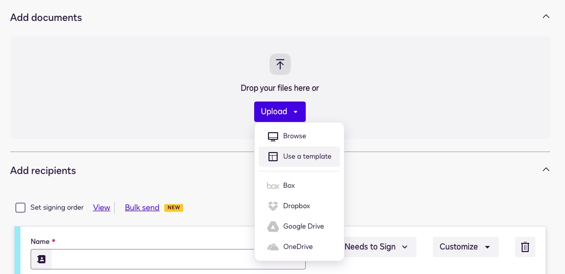 How do I send a Docusign document?