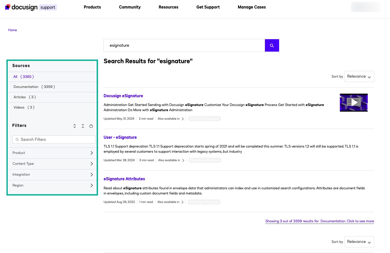 How to use the Docusign Support Center